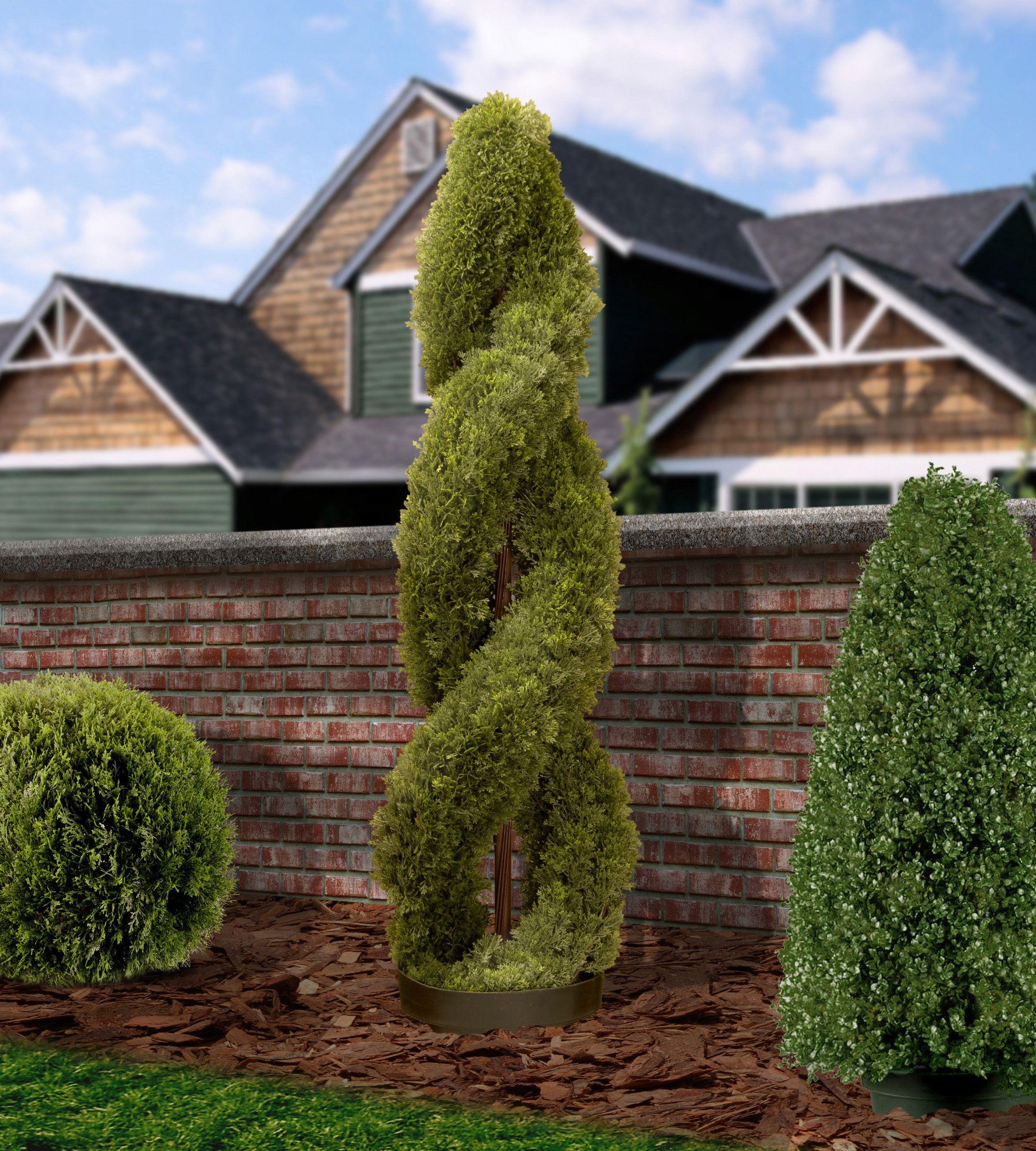 Primrue Double Spiral Round Topiary in Pot & Reviews - Wayfair Canada