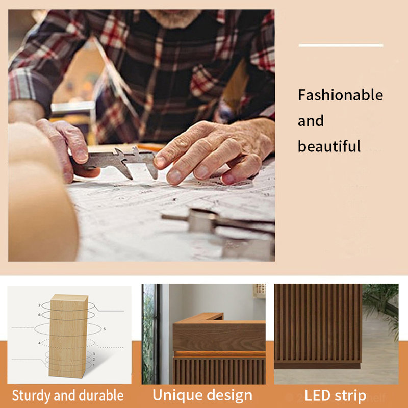 OX Art Reception Desk Rectangular Front Desk Writing Desk, Computer ...