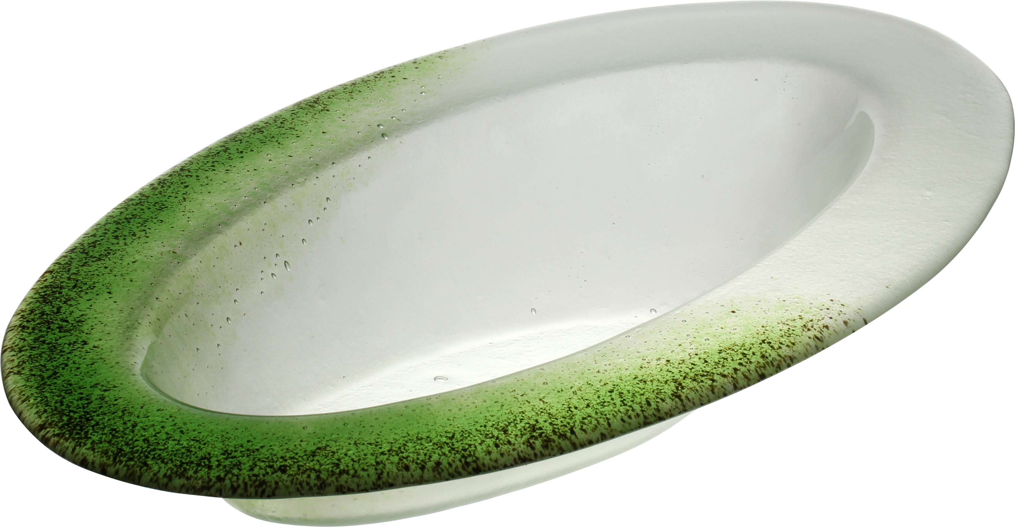 Kalydo Tempered Glass Oval Contemporary Decorative Bowl | Wayfair