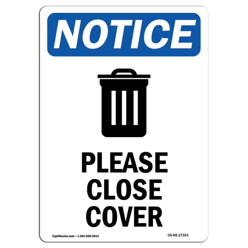 SignMission Please Close Cover Sign | Wayfair