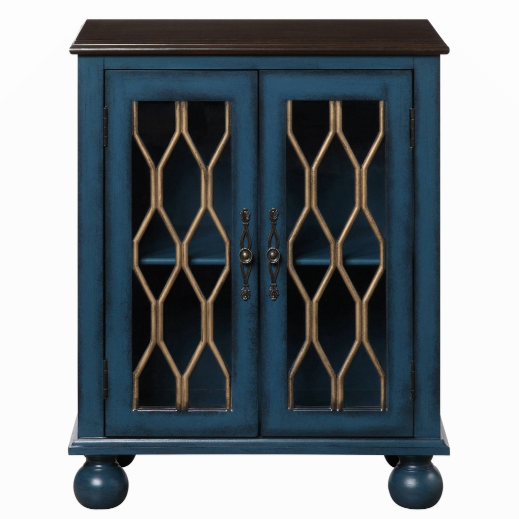 Canora Grey Aimar Transitional 2-Door Rectangular Console Table in ...