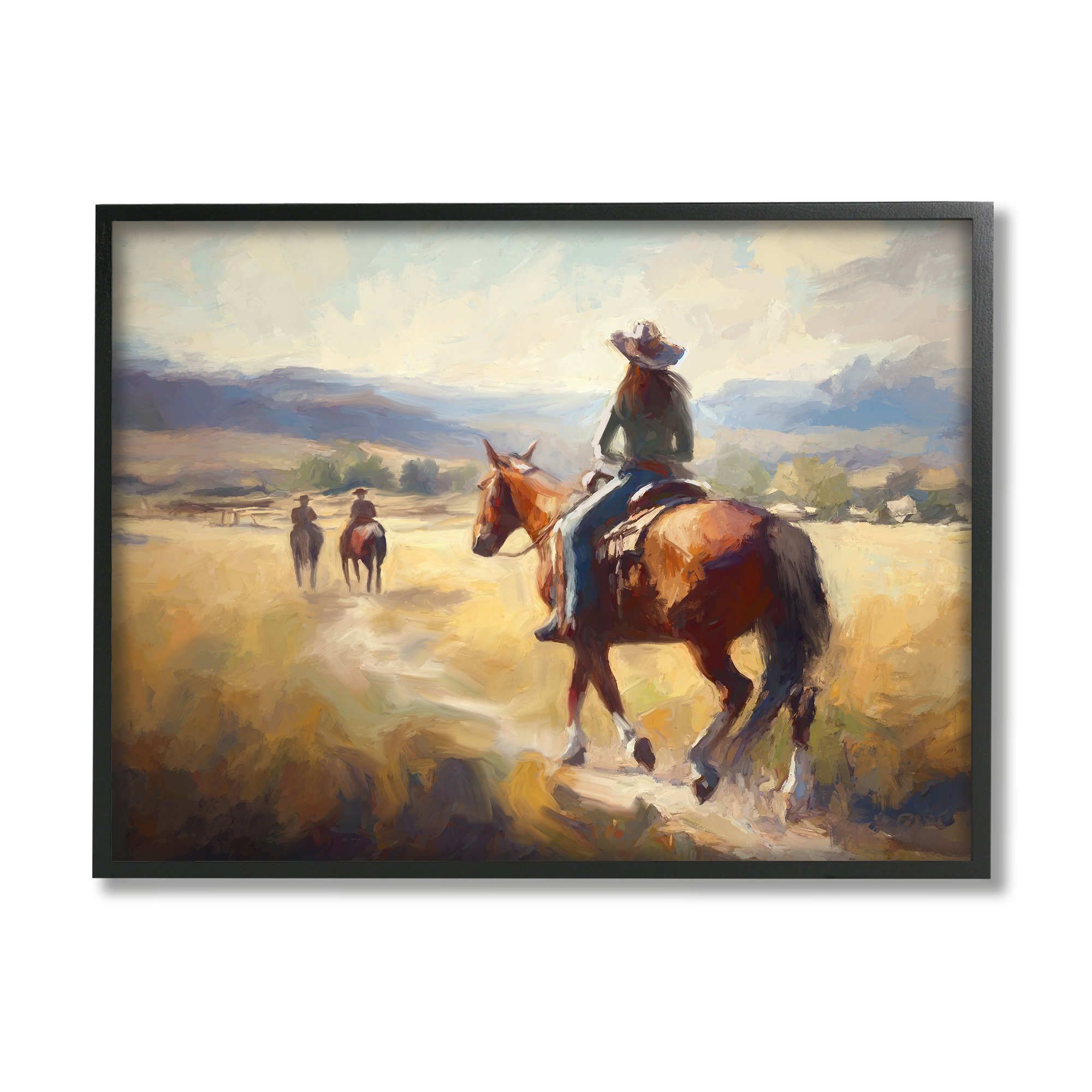 Stupell Industries Equestrian Horse Riding Scene by Ramona Murdock No ...