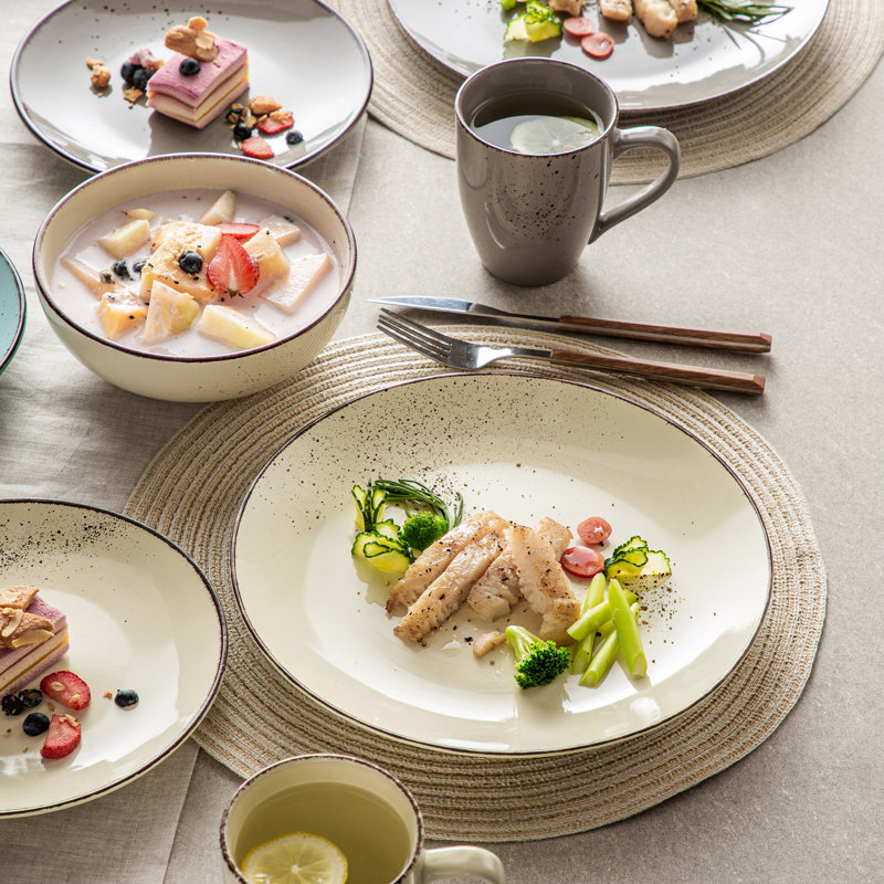 Millwood Pines Neal Stoneware Dinnerware Set - Service for 4 & Reviews ...