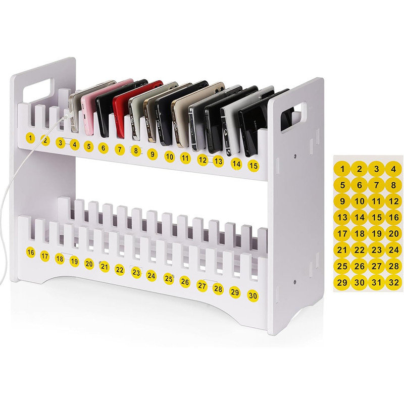 Leader Books 2-Tier Multiple Cell Phone Stand Rack with 1-30 Number ...