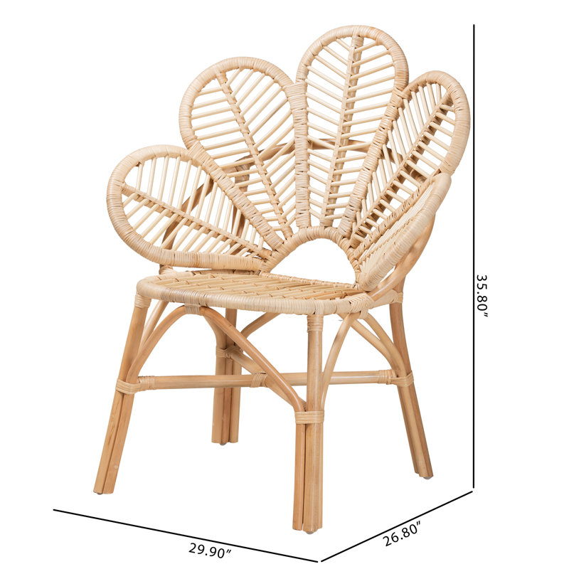 Bay Isle Home™ Bianca Modern Bohemian Rattan Flower Chair & Reviews ...