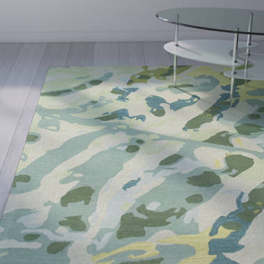 Orren Ellis Charlayne Wool Abstract Rug | Wayfair