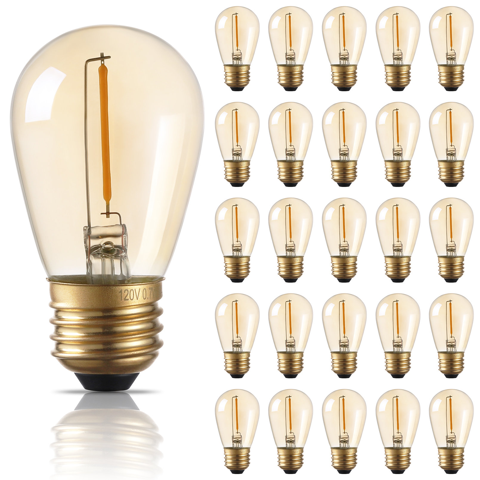 TORCHSTAR Equivalent S14 E26/Medium (Standard) 2200K LED Bulb | Wayfair