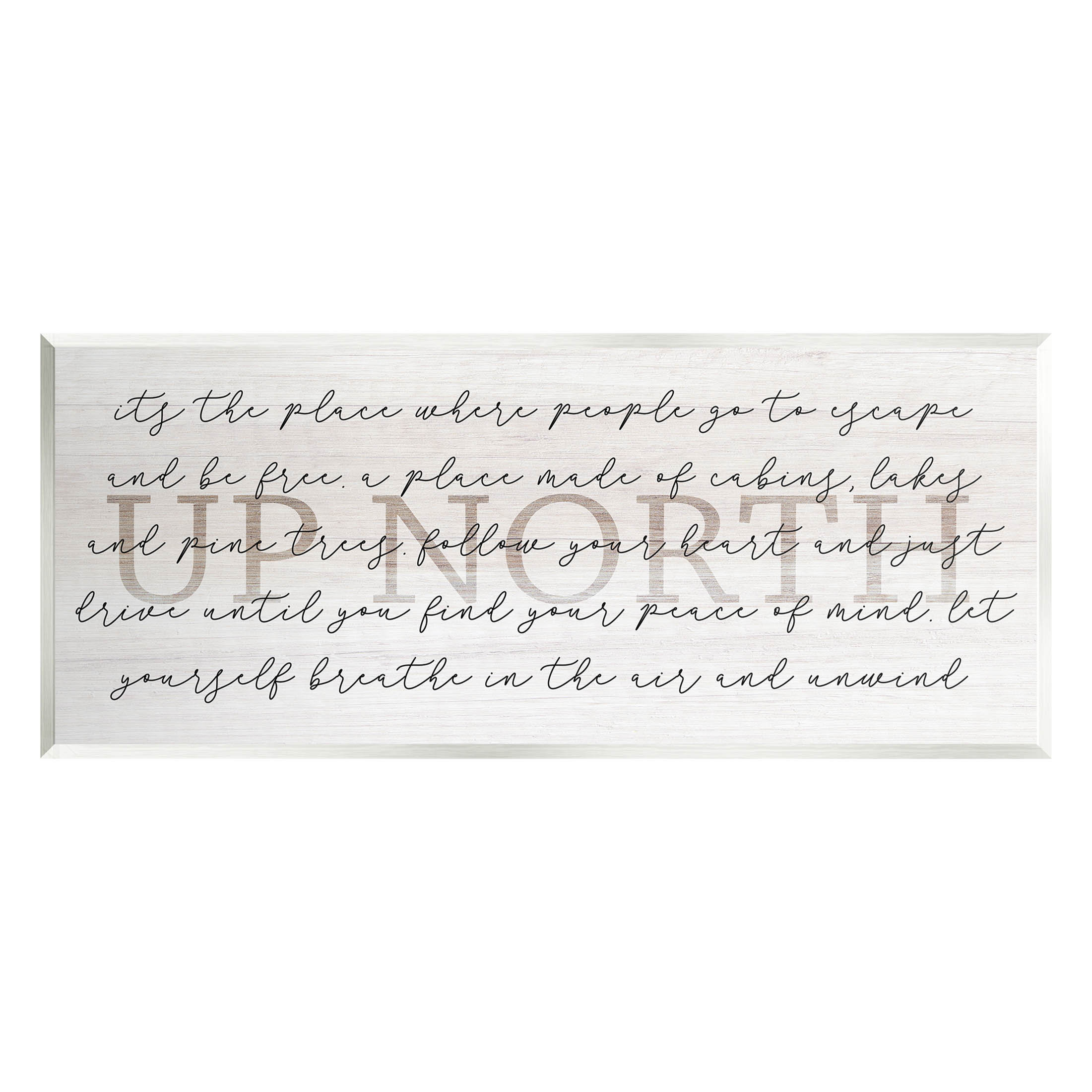 Stupell Industries Up North Cabin Phrase Wall Plaque Art By Lil' Rue ...