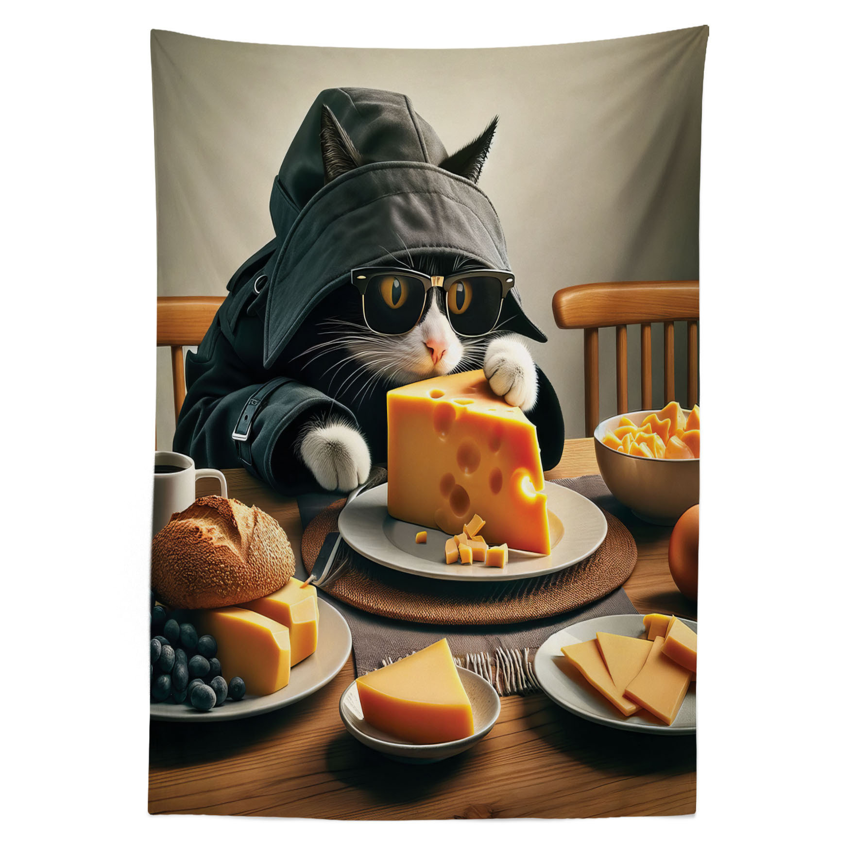 Millwood Pines Darson Rectangle Cat Polyester Tablecloth | Wayfair