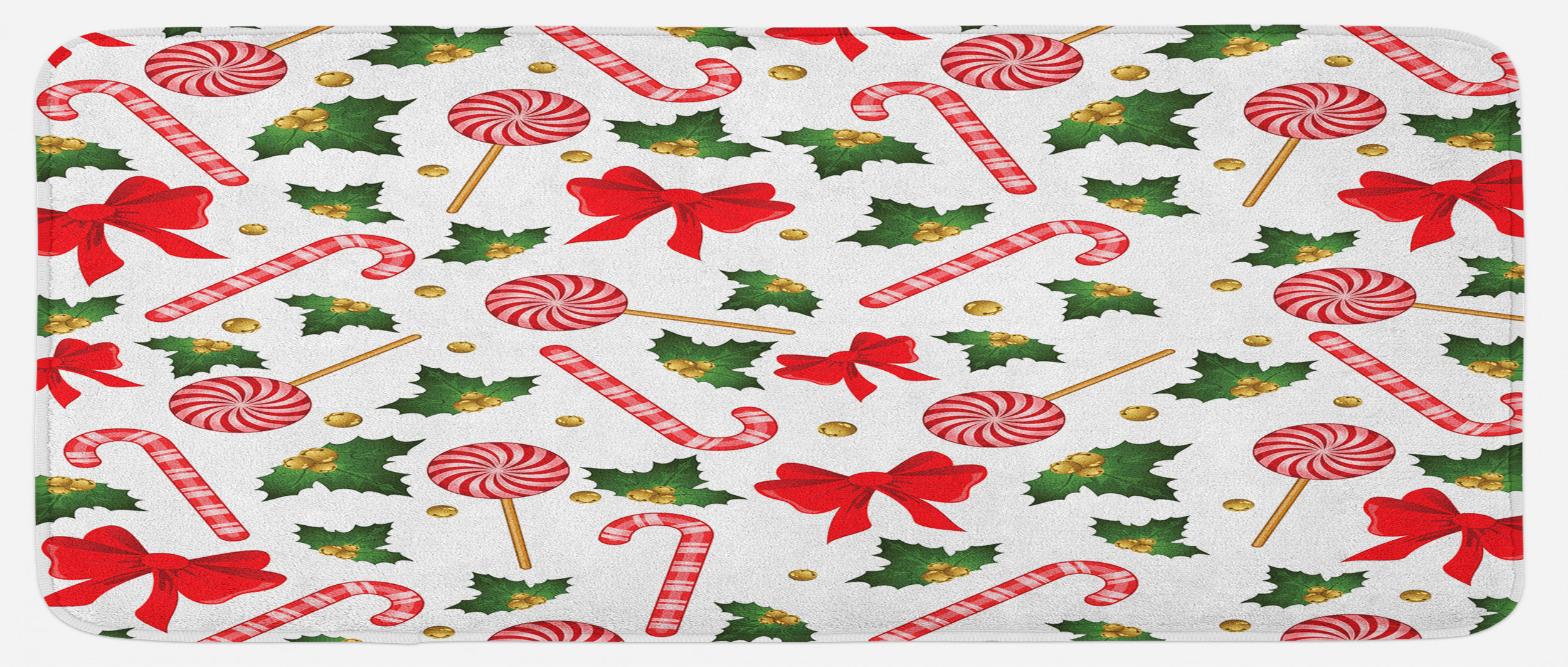 East Urban Home Candy Cane Kitchen Mat | Wayfair