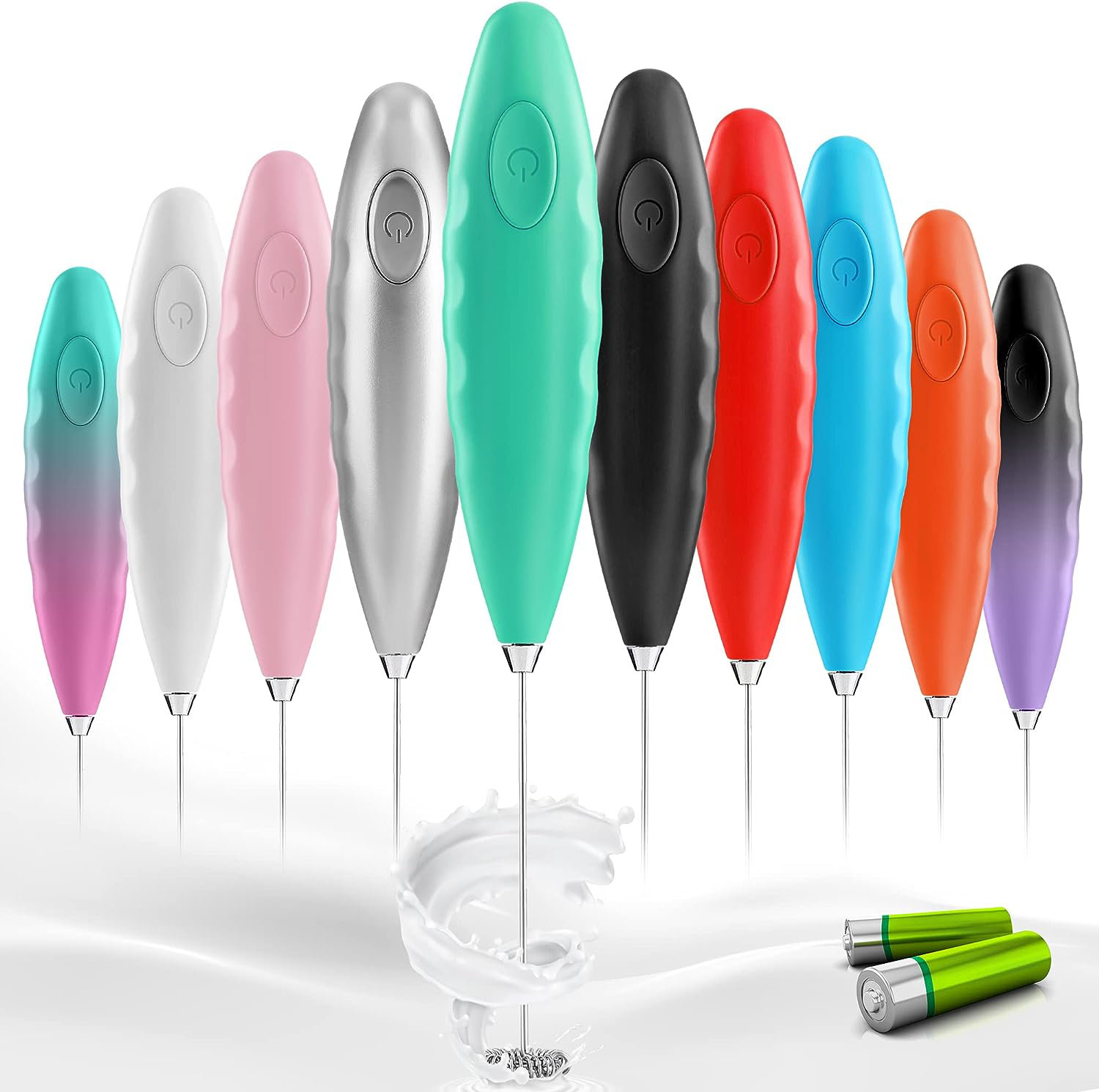 Zulay Kitchen Milk Boss Coffee Frother Handheld - Electric Drink Mixer ...