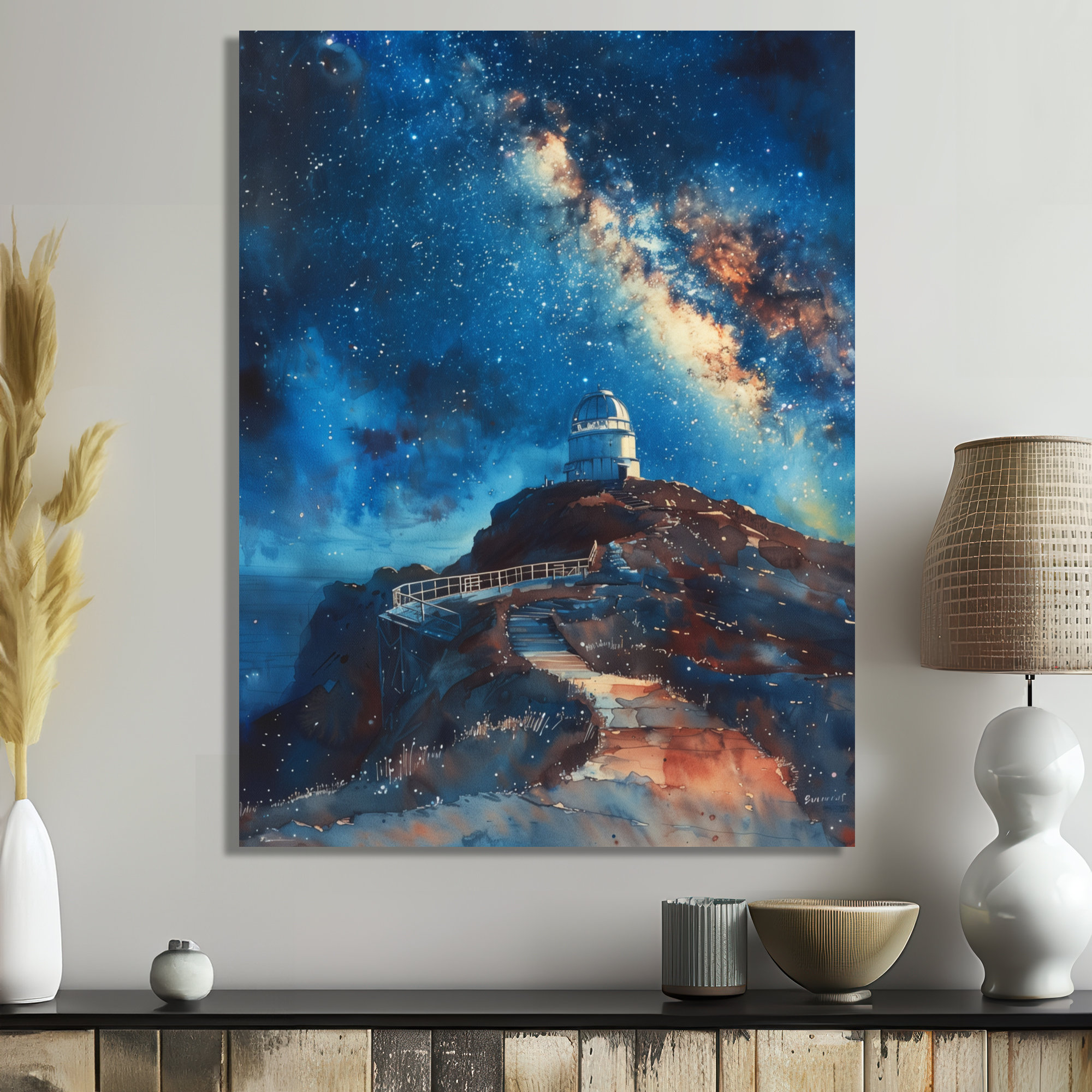 Wrought Studio™ Blue White Star Station Observatory I - Observatories ...