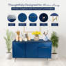 Mercer41 Modern Sideboard Buffet Cabinet With Storage, 47'' Navy Blue ...