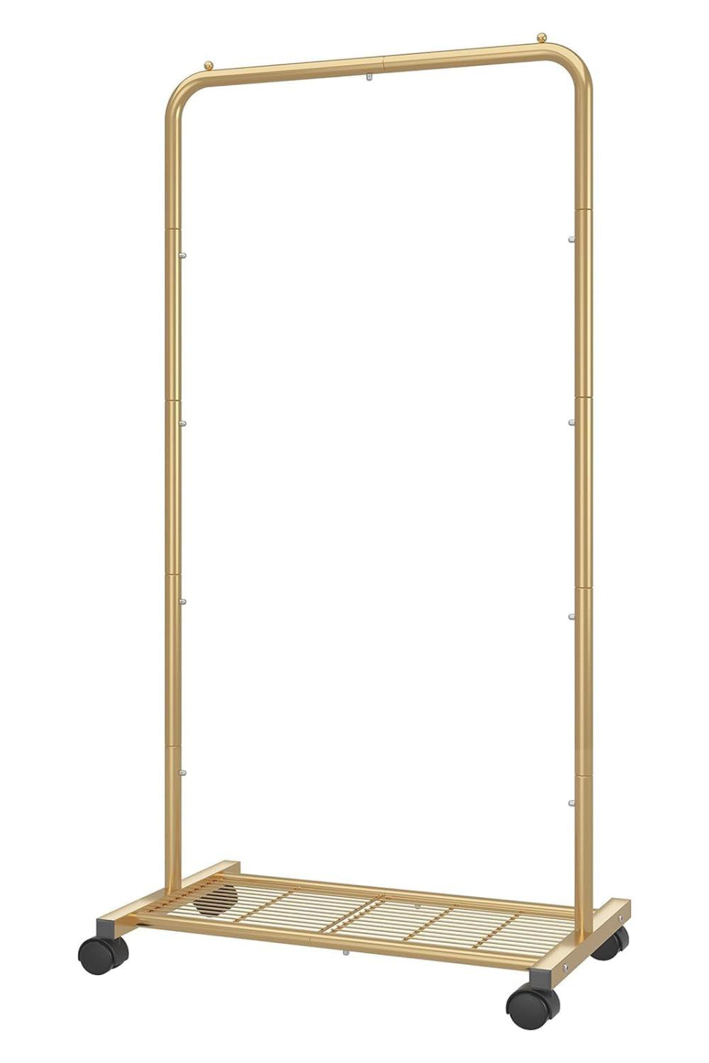 Rebrilliant Mickelle Metal Rolling Clothes Rack | Wayfair