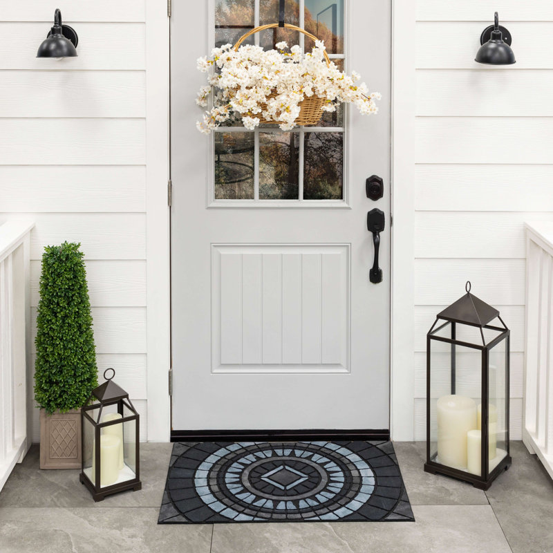 Mohawk Home Compass Stone Grey Ornamental Weather Resistant Door Mat ...