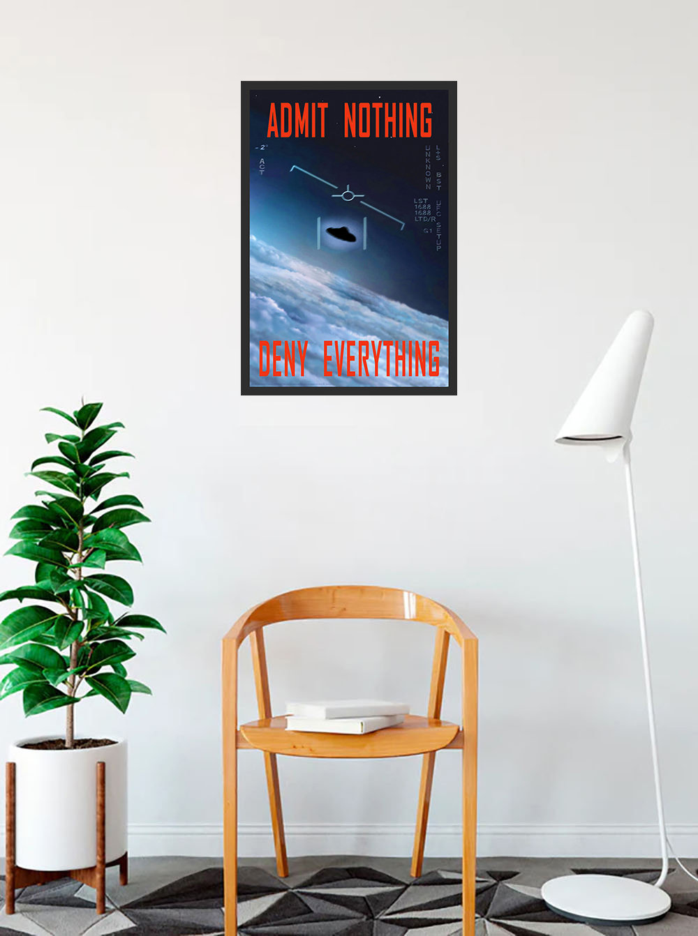 Trinx Admit Nothing Deny Everything UFO Framed On Poster Paper Print ...