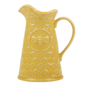 Certified International French Bees Embossed Honeycomb Pitcher 7.75in x ...
