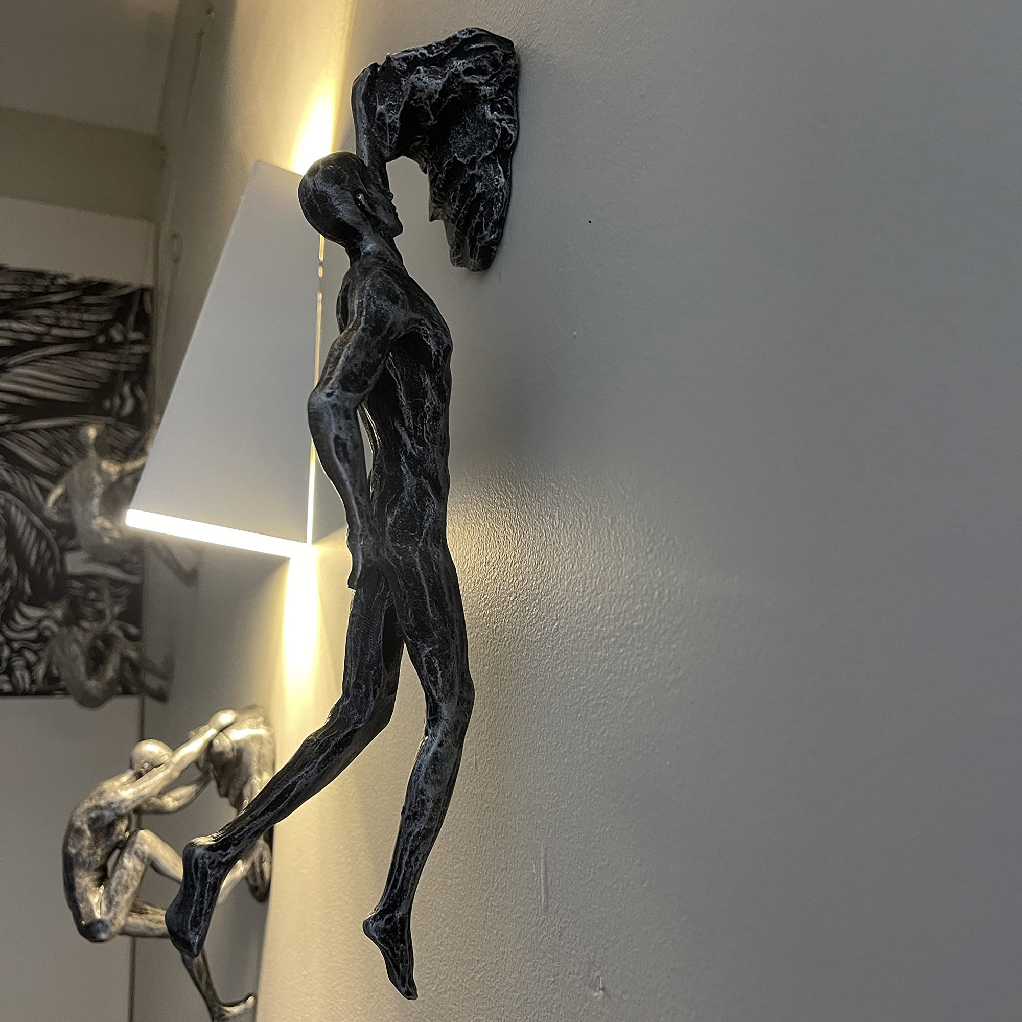 Latitude Run® Resin Climbing Man Wall Sculptures | Wayfair