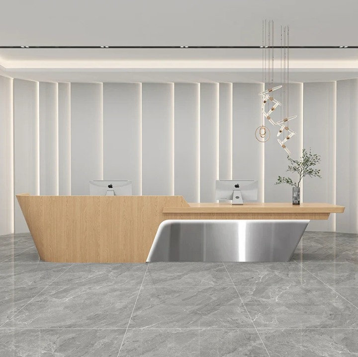 Glamour Furnishings Luxury Reception Desk With LED For Salons ...