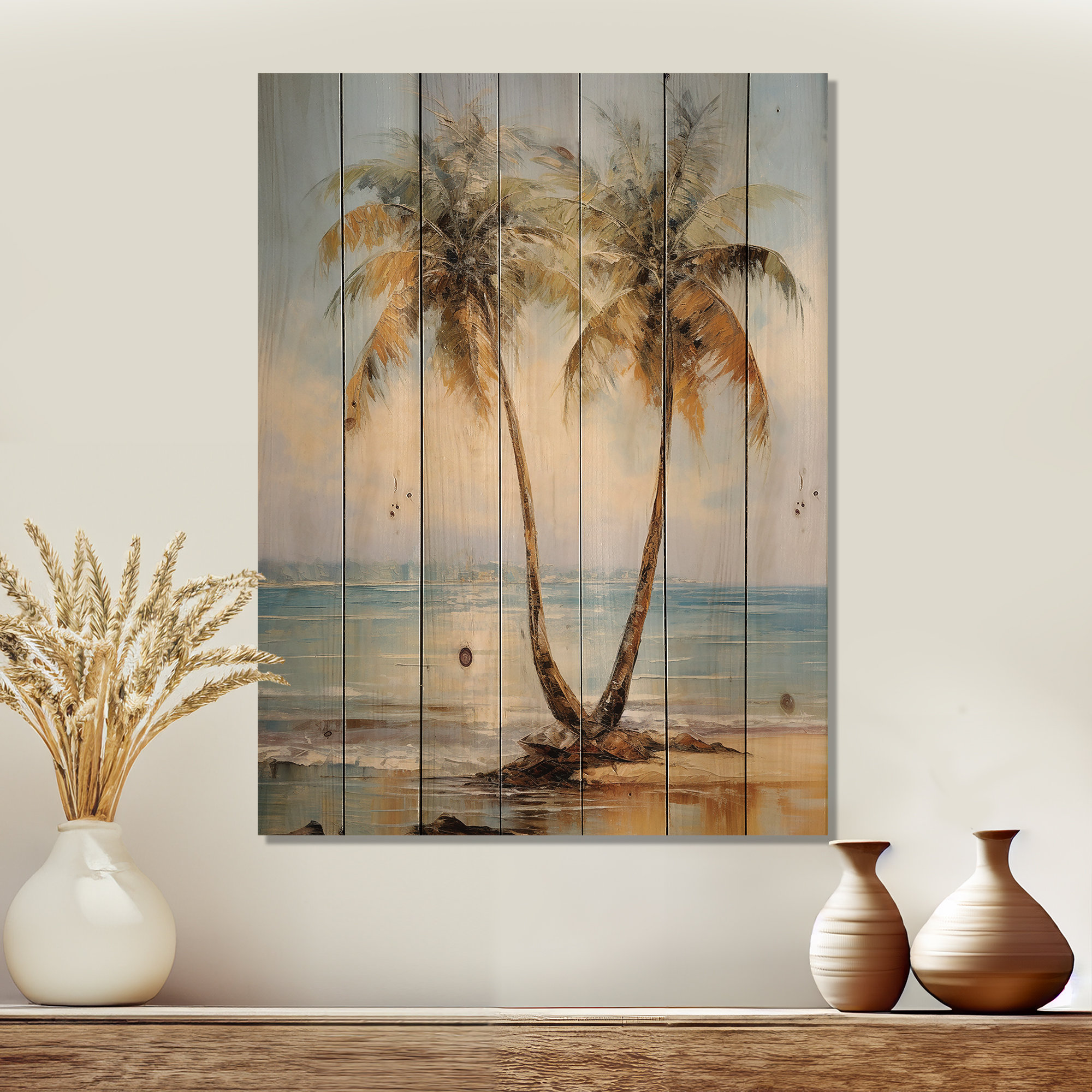 Bay Isle Home™ Bronze Beach Sunny Palms Embrace - Palms & Palm Trees ...