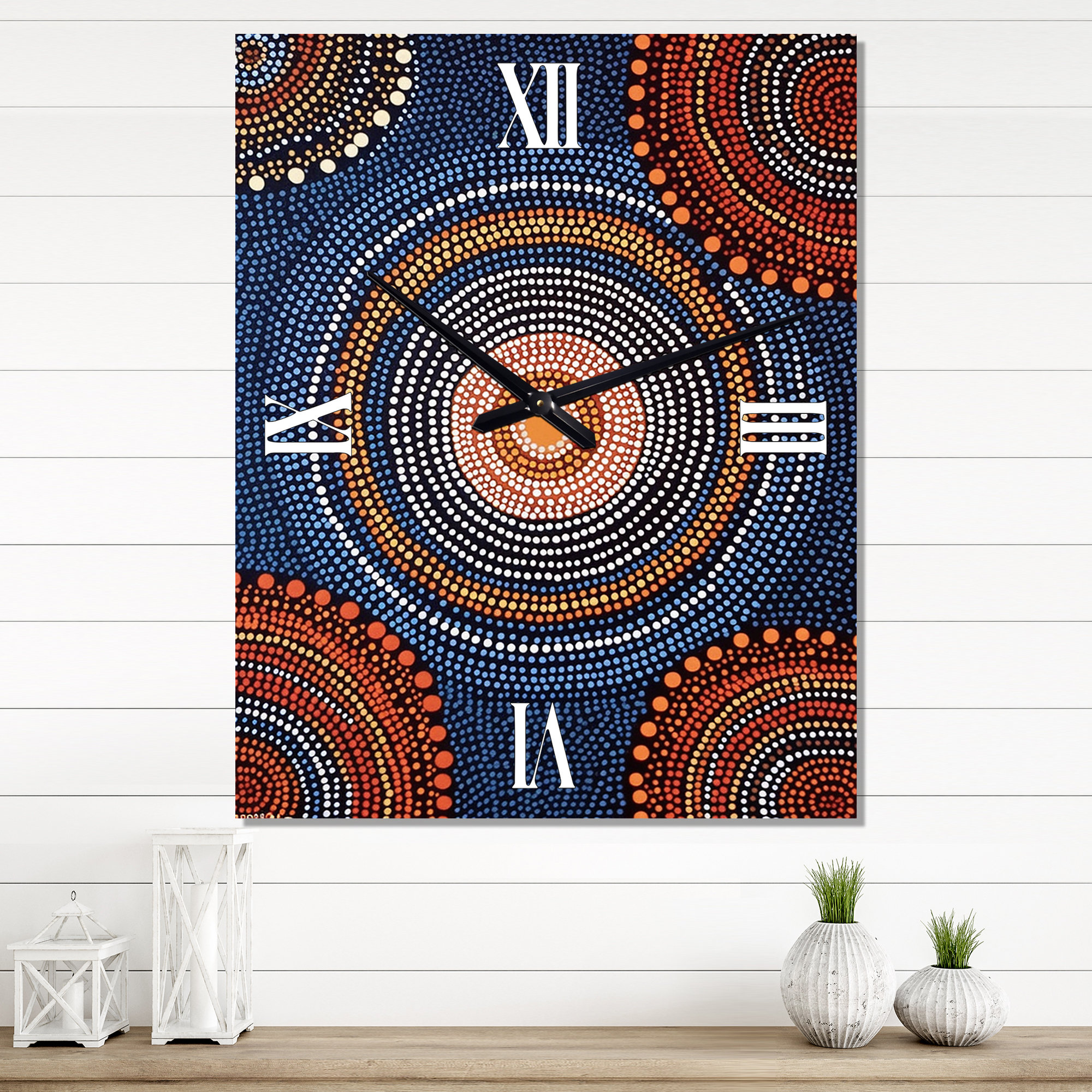 Design Art Aboriginal Circular Dot Art Compositions - Transitional Wall ...