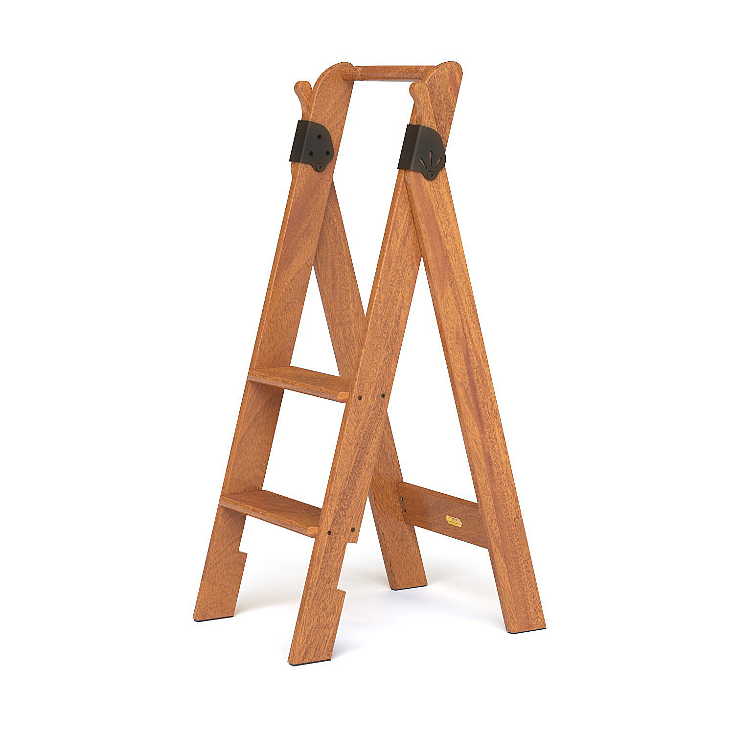 WFX Utility™ 43-1/2" Folding 2 Step Wood Step Stool With 250 Lb. Load ...