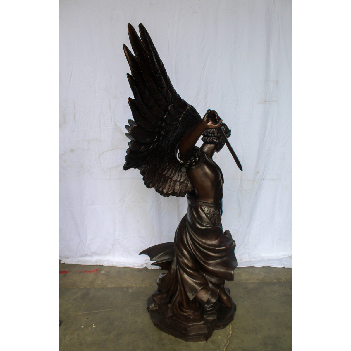 Nifao Collection Giant Bronze Statue of Archangel Michael Slaying the ...