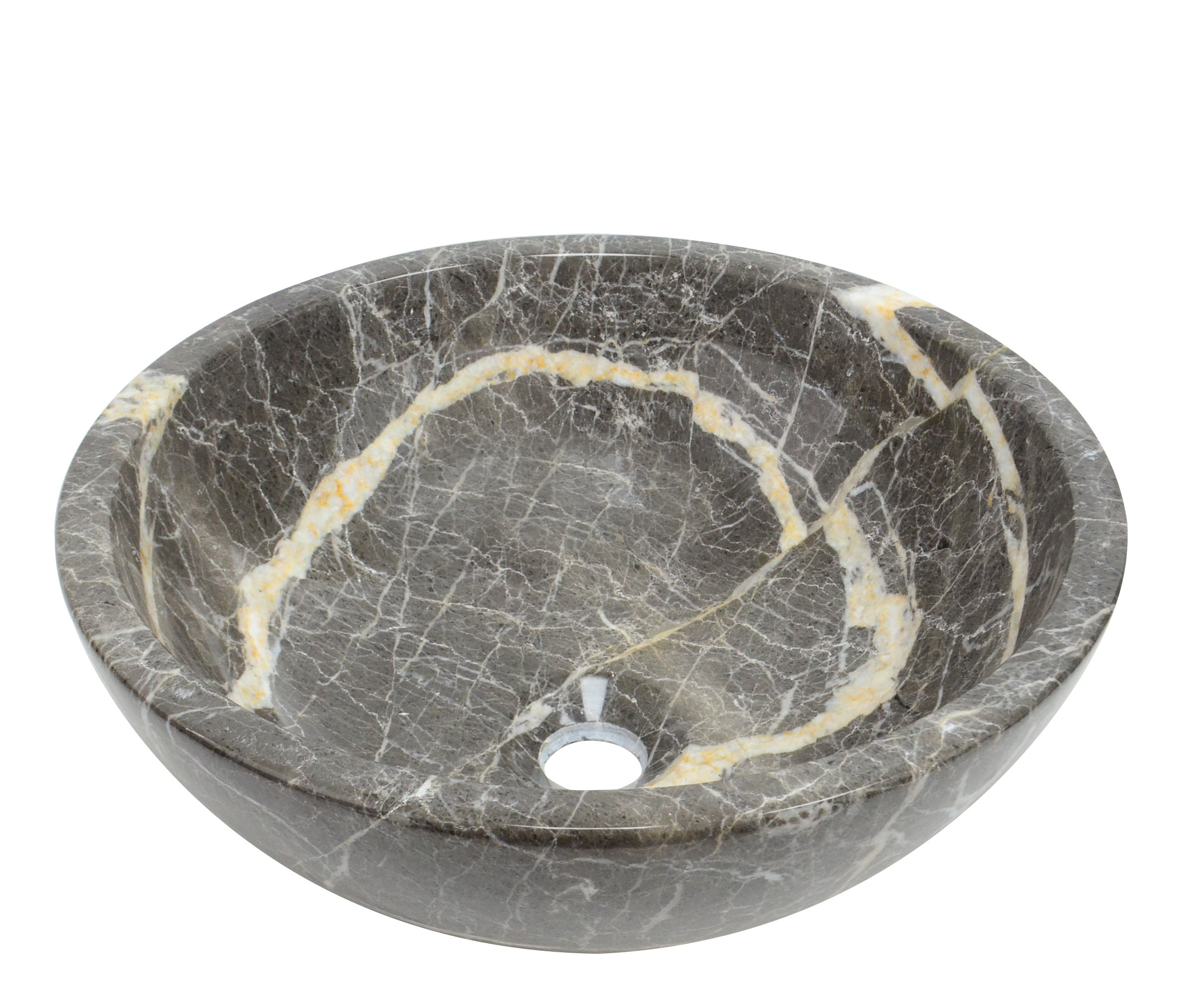 Onyx Marble Designs 16'' Stone Circular Bathroom Sink | Wayfair