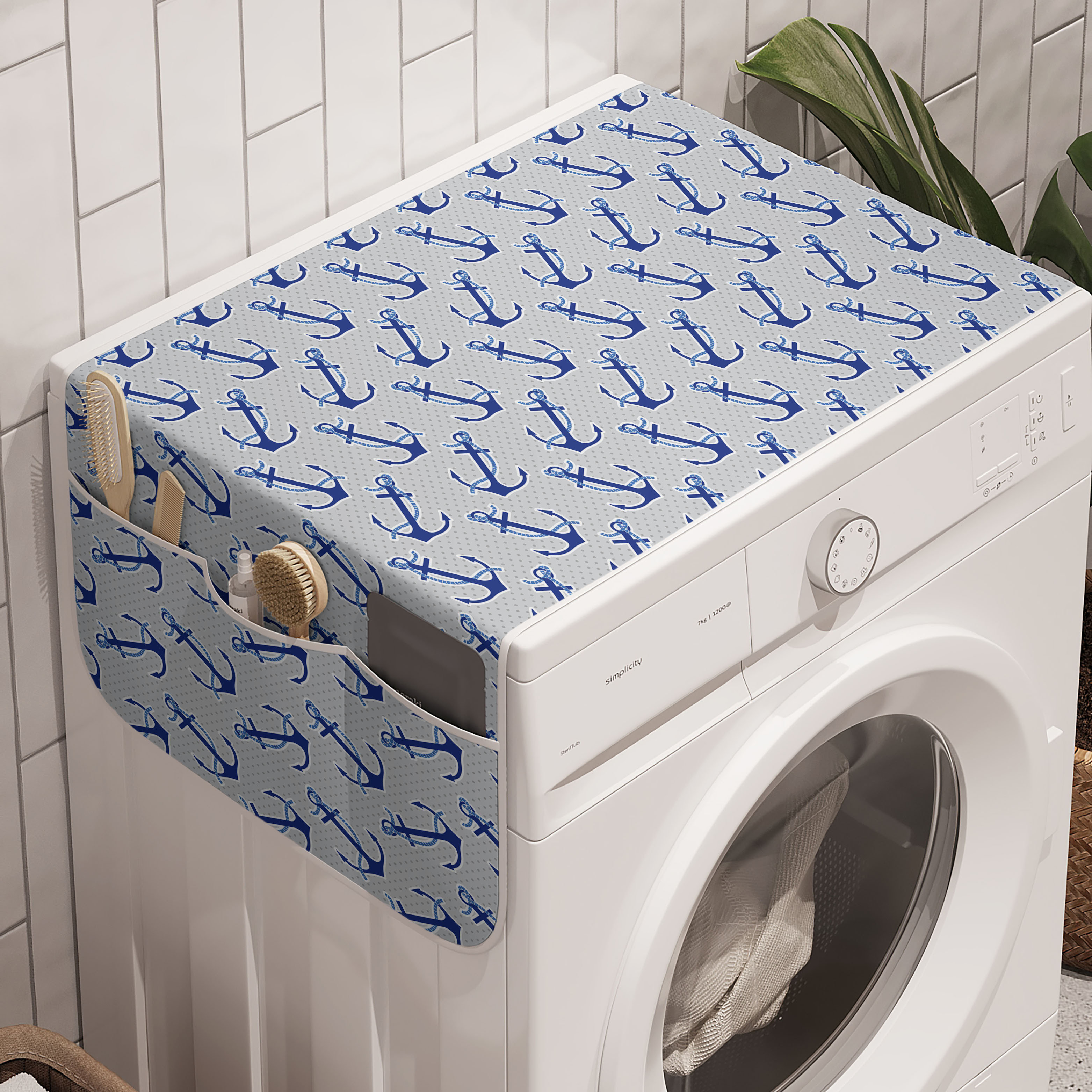 East Urban Home Anchor Washing Machine Organizer Pack of 2 47" x 18.5 ...