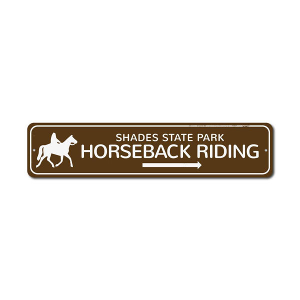 Lizton Sign Shop, Inc Horseback Riding Custom Aluminum Sign | Wayfair