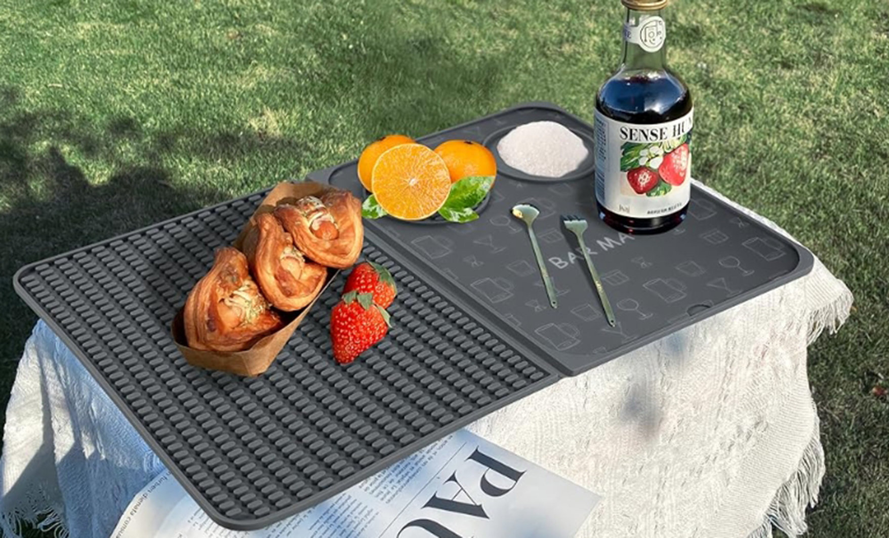MODVAT Multi-Purpose Foldable Cocktail Bar Mat Drying Mats Home Bar ...