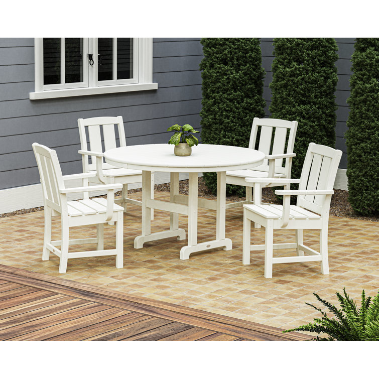 POLYWOOD® Mission 5-Piece Round Farmhouse Dining Set | Wayfair