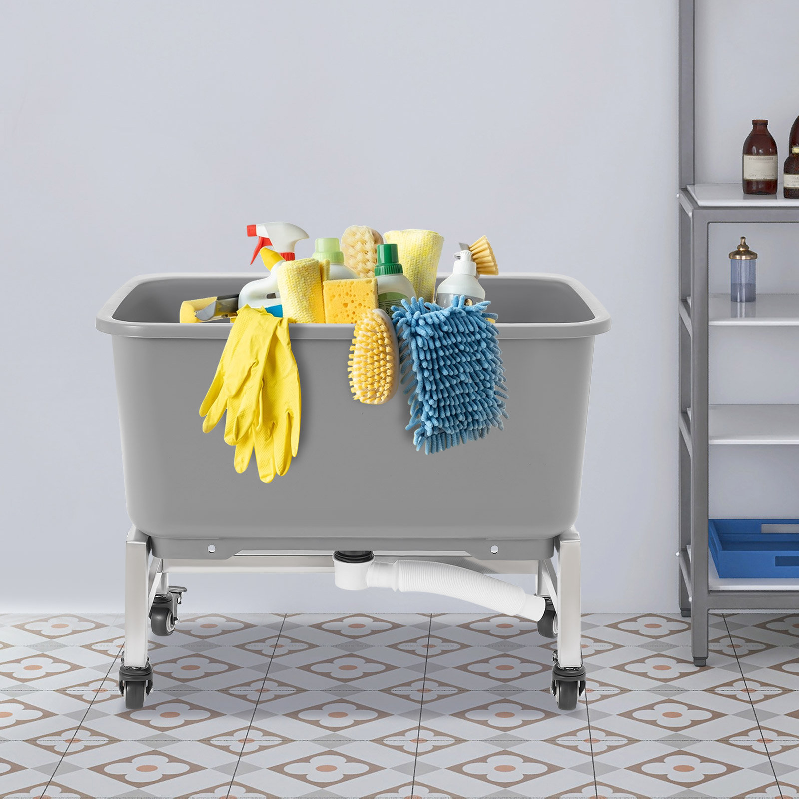 SUNYOU Portable Floor Mop Sink 23.62In(W)*15.75In(D)*19.88In(H) | Wayfair