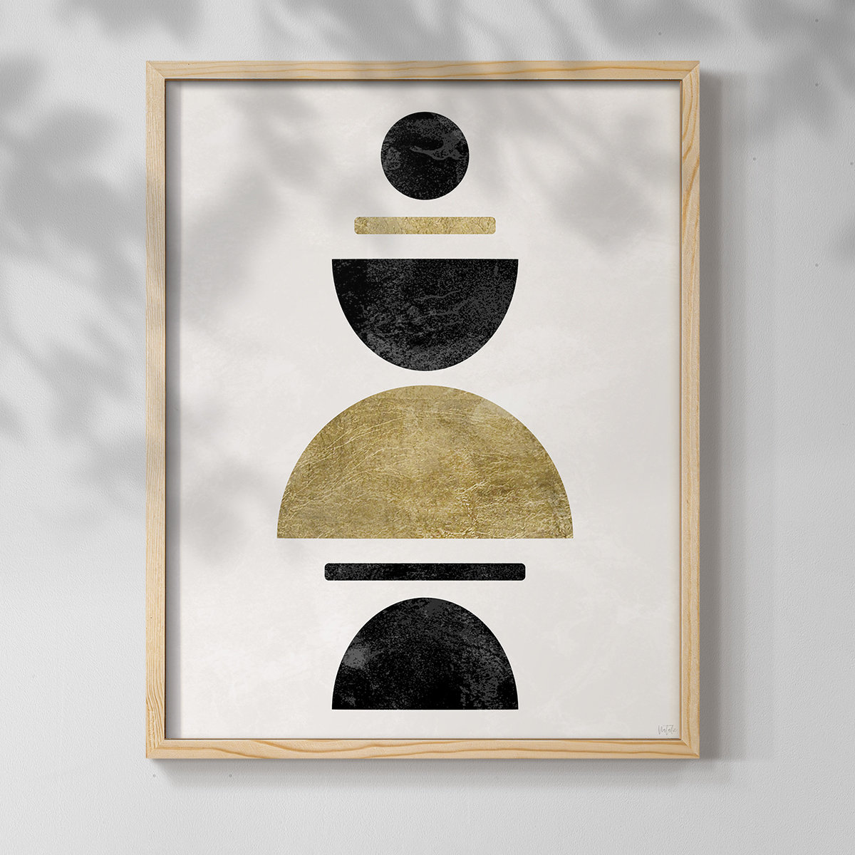 George Oliver Modern Stack Framed Print - Solid Wood | Wayfair