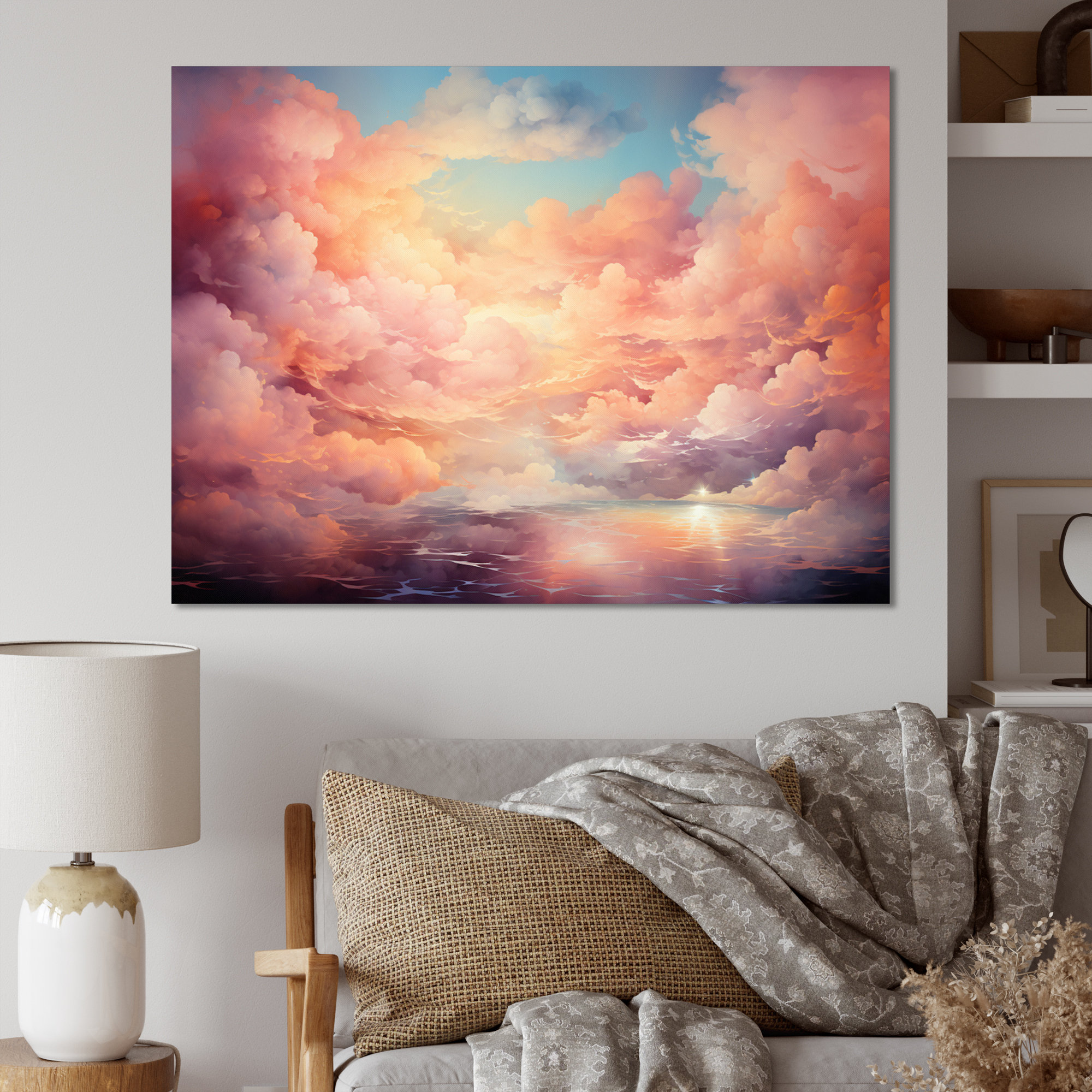 Latitude Run® Peach Sky Photo Astral Symphony I - Landscapes Canvas ...