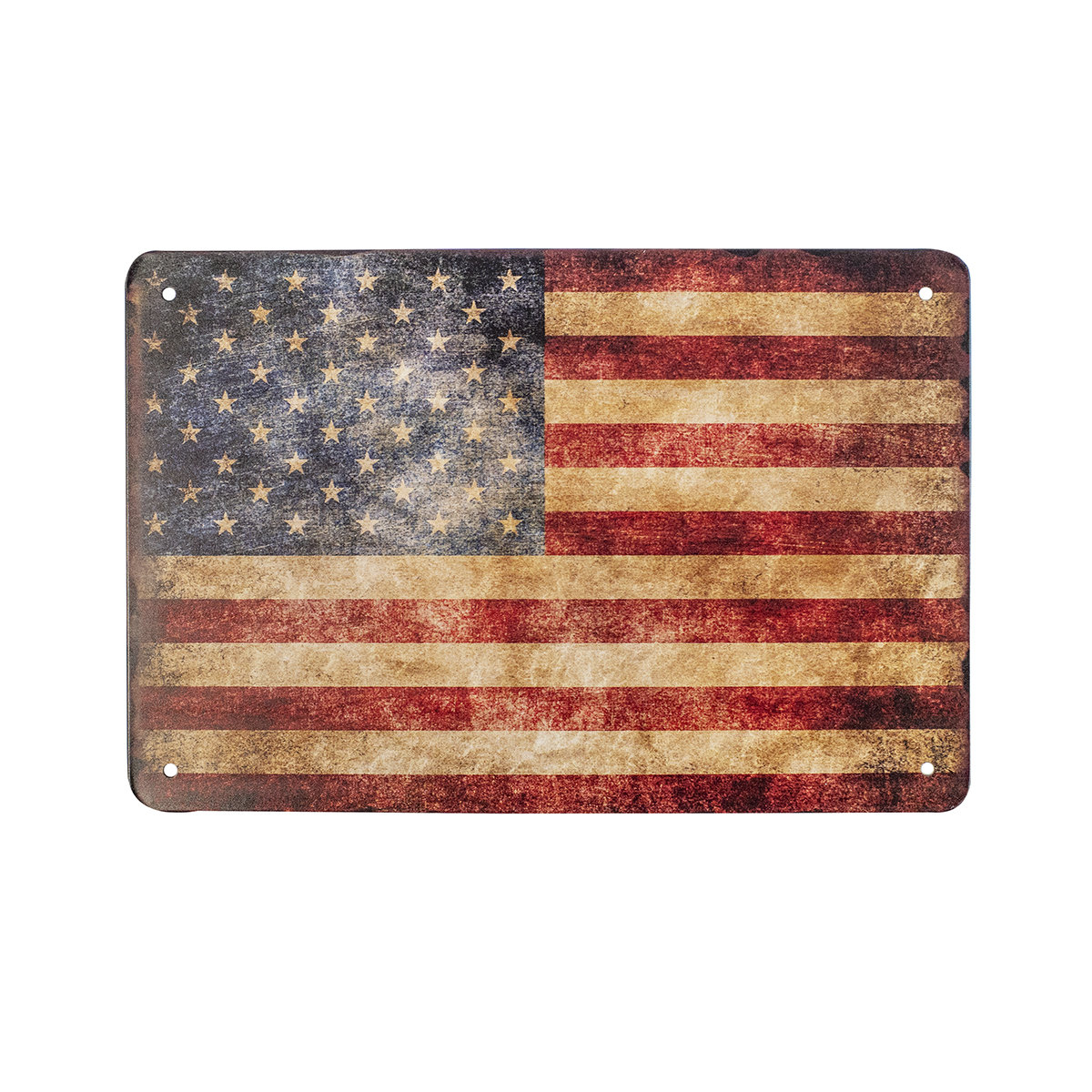 17 Stories Metal USA United States American US Flag Wall Sign Rustic ...