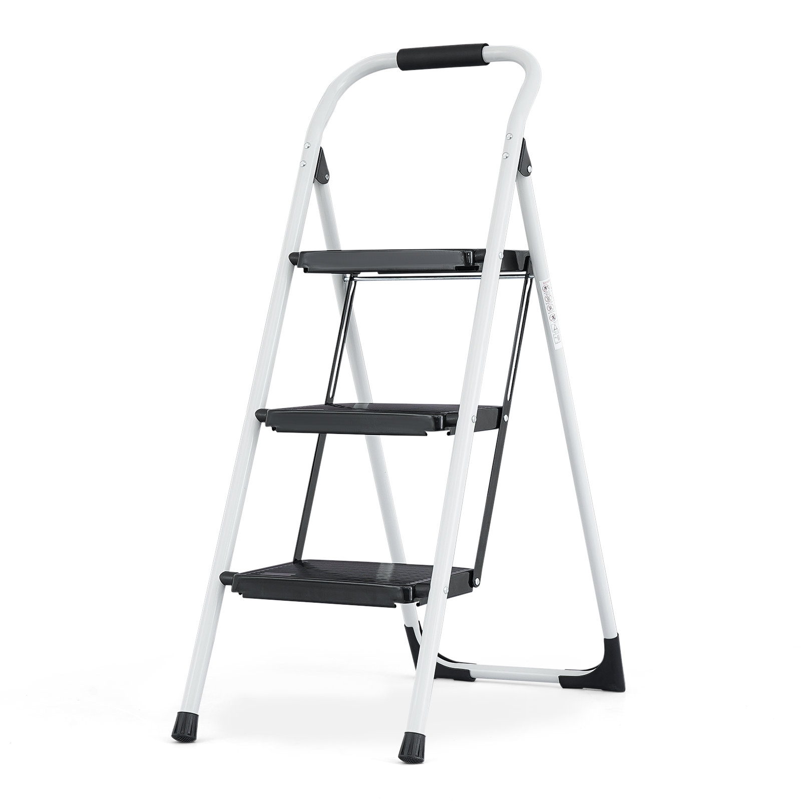 Bring Home Furniture Home Kitchen 3-Step Folding Step Ladder with ...