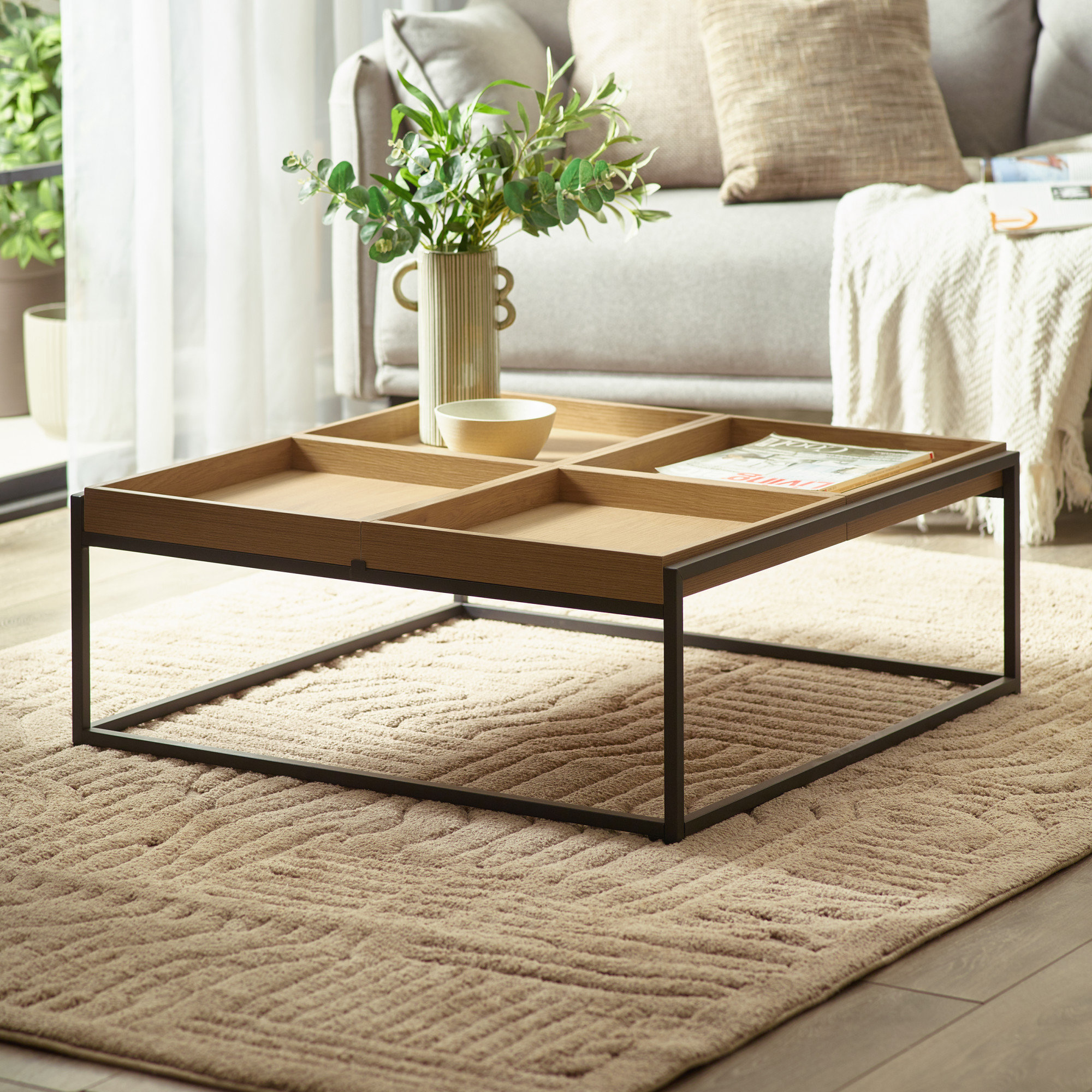 Borough Wharf 83Cm Square Tray Coffee Table | Wayfair.co.uk
