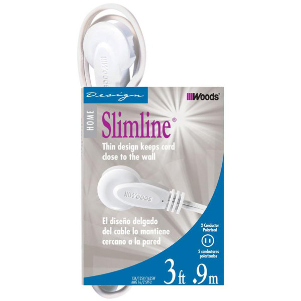 Woods Slimline Flat Plug Indoor Extension Cord & Reviews - Wayfair Canada