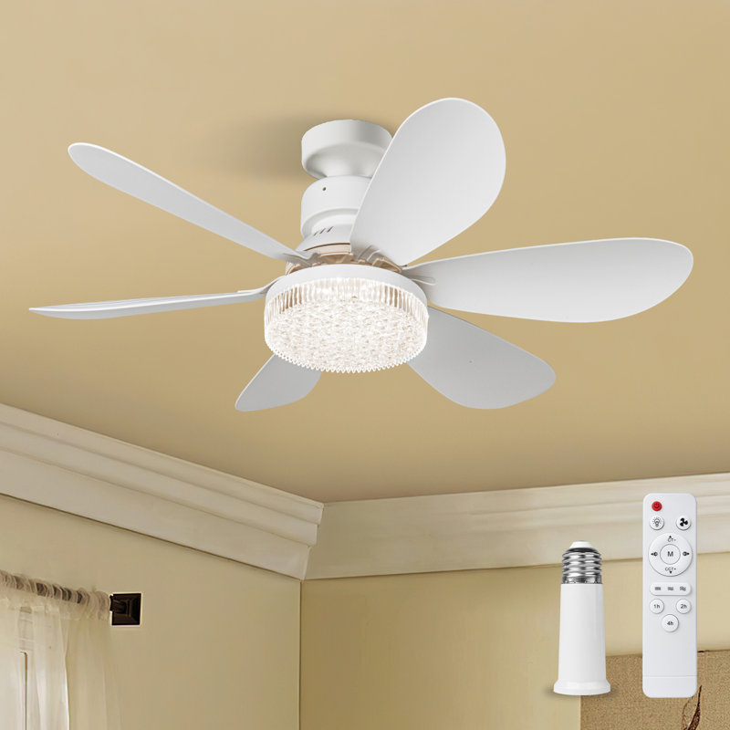 Ebern Designs Balcony E26 Socket Ceiling Fan With Light | Wayfair