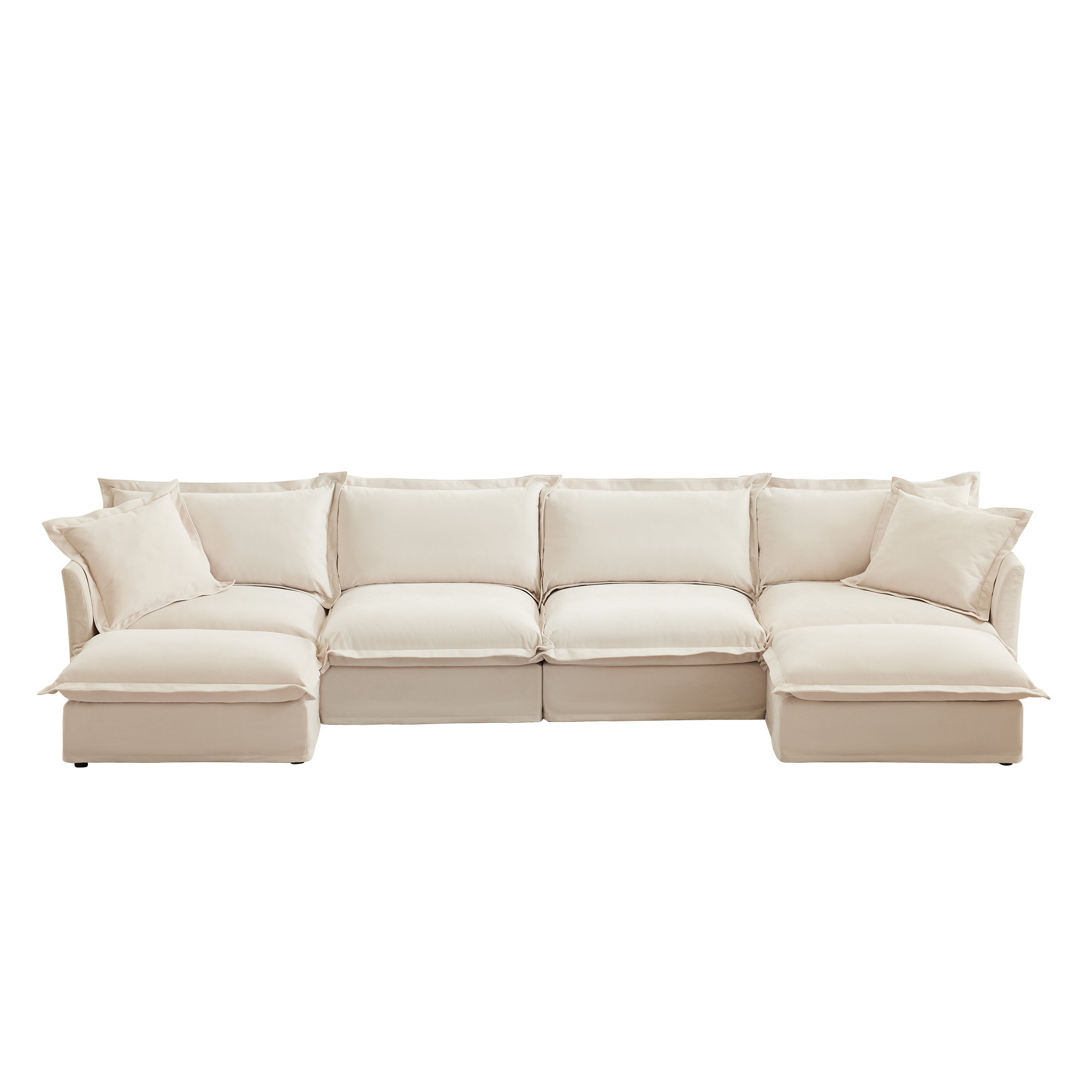Latitude Run® Allendale Slipcovered U-Shape Sectional Sofa | Wayfair
