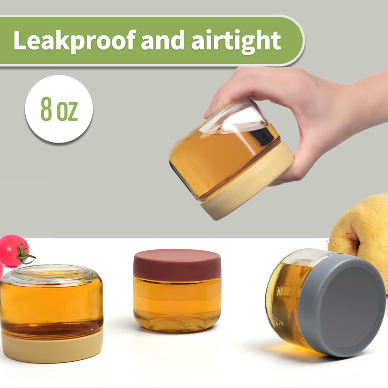 Prep & Savour 8Oz Small Glass Containers With Lids,6-Pack | Wayfair