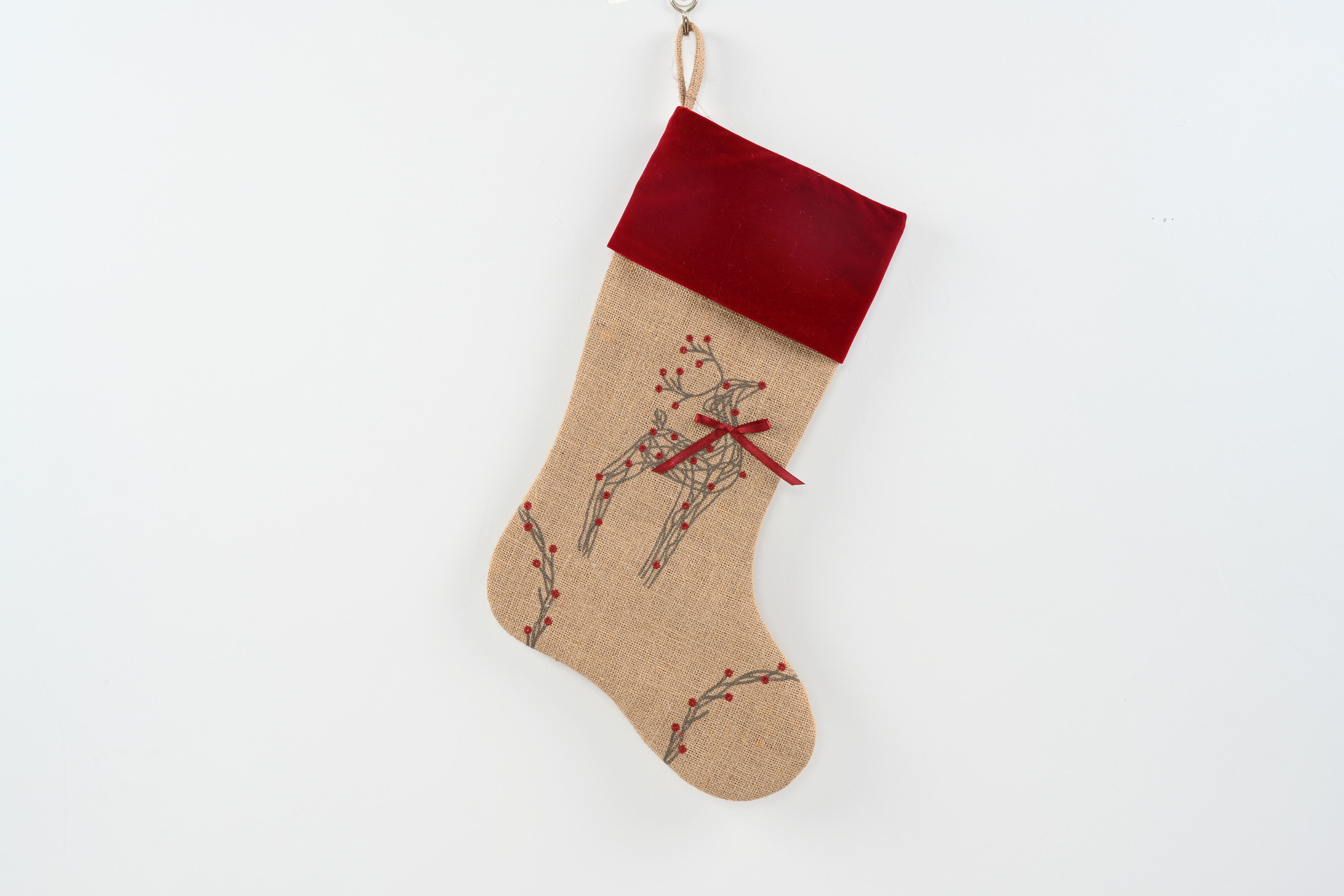 The Holiday Aisle® Rustic Reindeer Christmas Stocking, 20-Inch | Wayfair