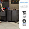 WFX Utility™ Small Metal Storage Cabinet With Wheels, Rolling Tool ...
