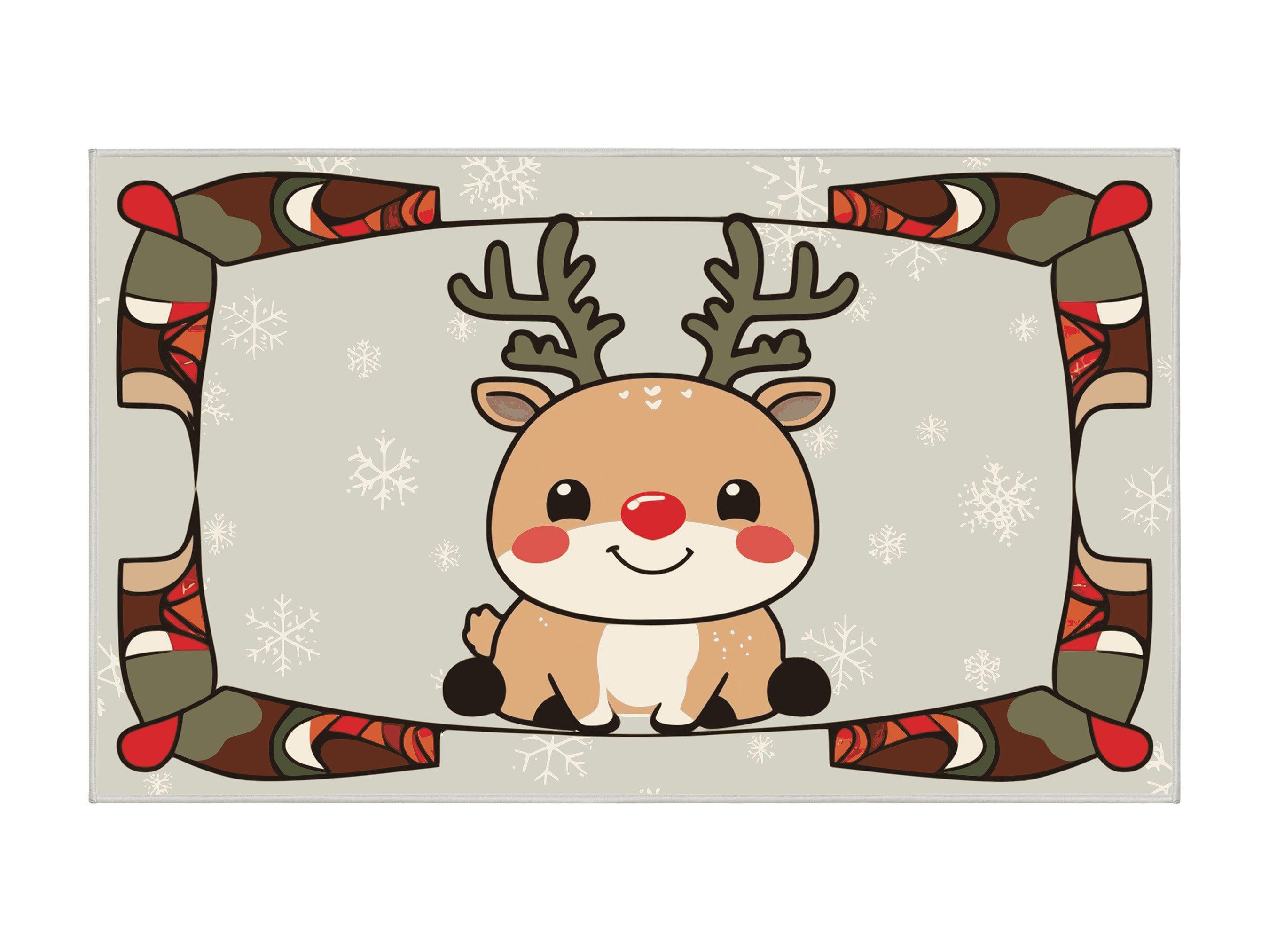 The Holiday Aisle® Washable Christmas Winter Holiday Rug | Wayfair