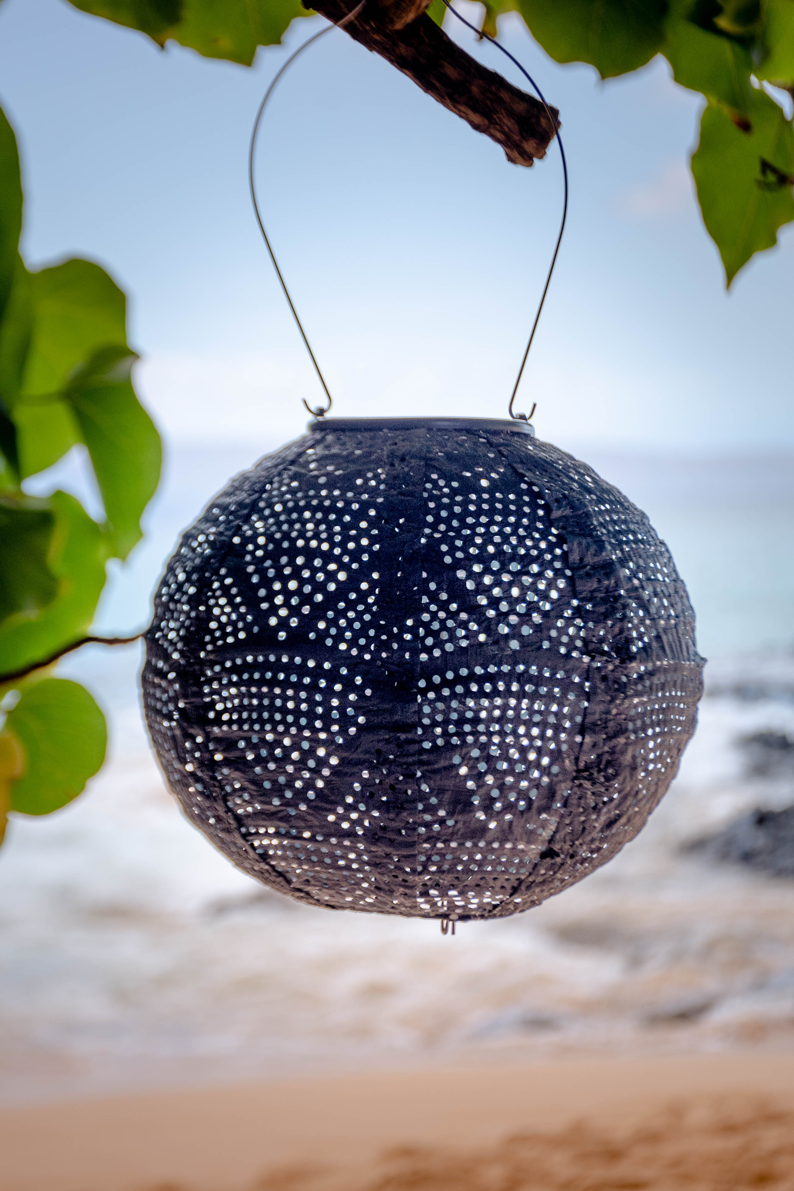 Allsop Home and Garden Soji Stella Globe Ultramarine Wave Punch | Wayfair