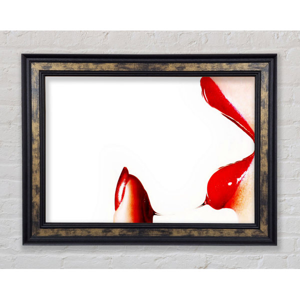 Bright Star Red Gloss Lips - Single Picture Frame Print | Wayfair.co.uk