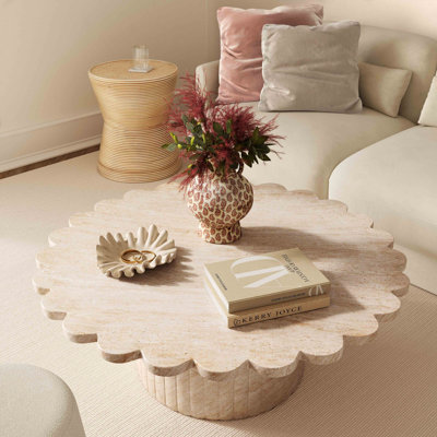 travertine limestone coffee table