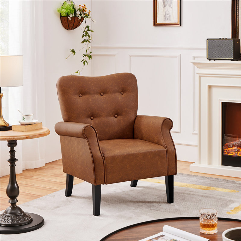Lark Manor™ Anesha Vegan Leather Armchair & Reviews | Wayfair
