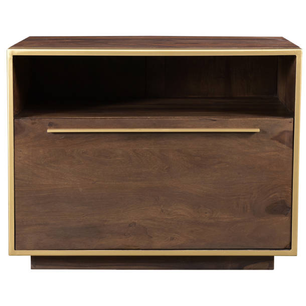 Bay Isle Home Marla Wood+Rattan Accent Cabinet | Wayfair